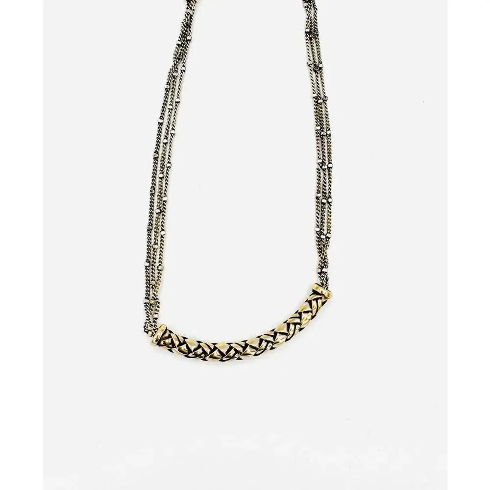 Brighton | Jewelry | Vintage Brighton 3 Strand Silver Tone Beaded Chain ...